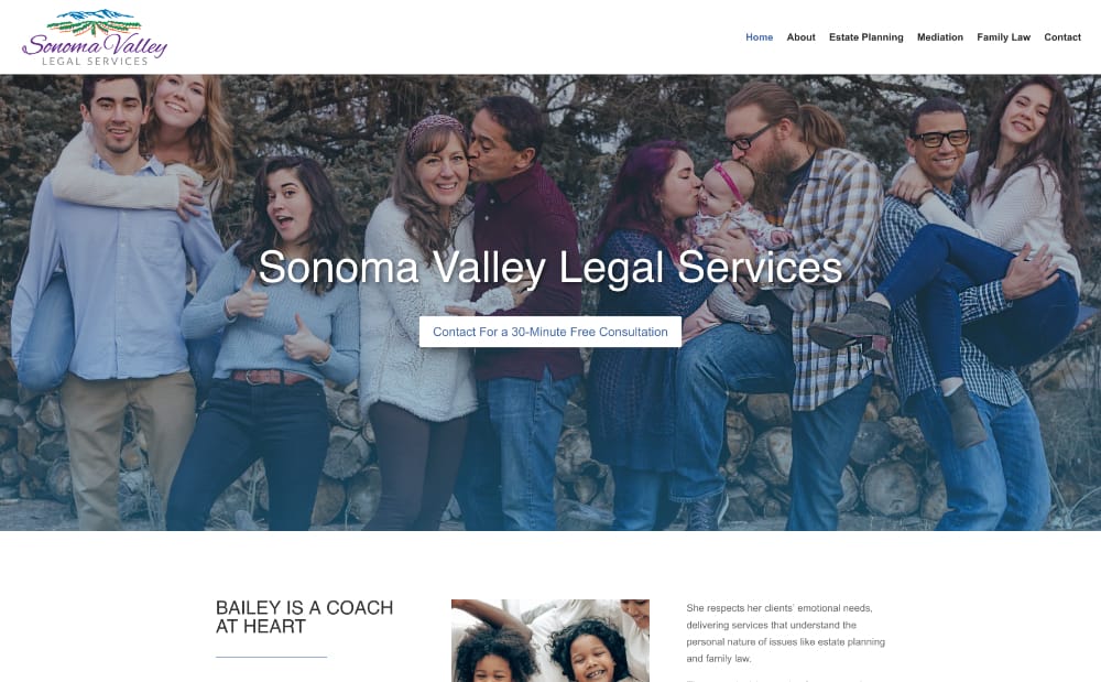 Sonoma Valley Legal Services - Smart Monkey Web Works